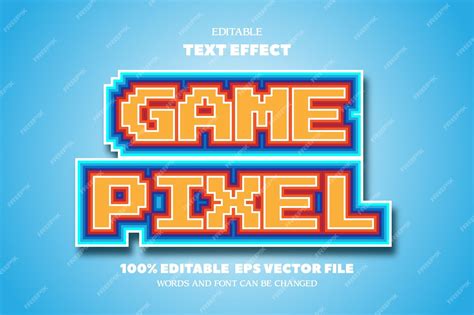 Premium Vector Game Pixel Text Editable Font Effect