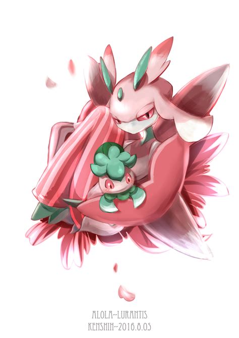 Lurantis And Fomantis Pokemon Drawn By Kenshih Danbooru