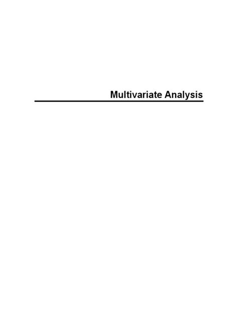Multivariate Analysis Minitab Pdf Factor Analysis Principal Component Analysis