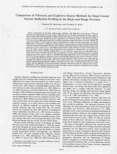 Pdf Comparison Of Vibroseis And Explosive Source Methods For Deep