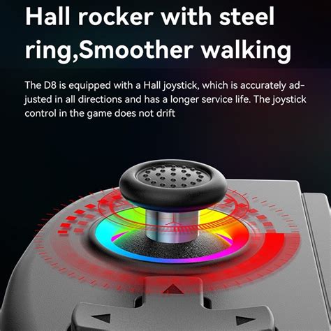 D8 Mobile Phone Stretch Band Light Gamepad Dual Hall Wireless Bluetooth Somatic Vibration Grip