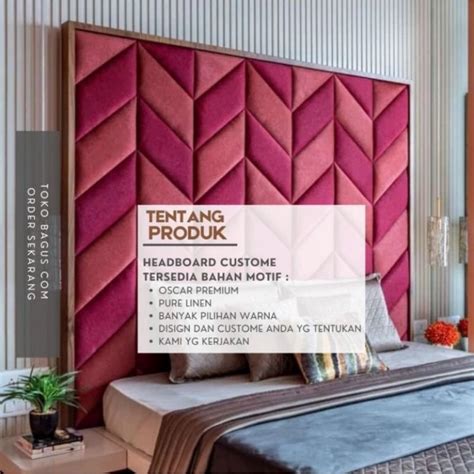 Jual Khusus Custome Headboard Tile Pannel Dinding Bed Foam 3d