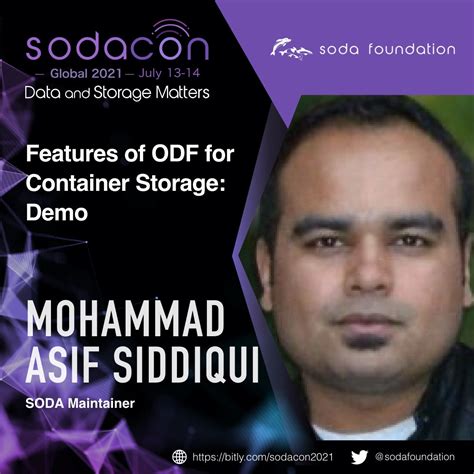 Mohammad Asif Siddiqui On Linkedin Sodacon Dr Containerstorage Csi Snapshot Soda