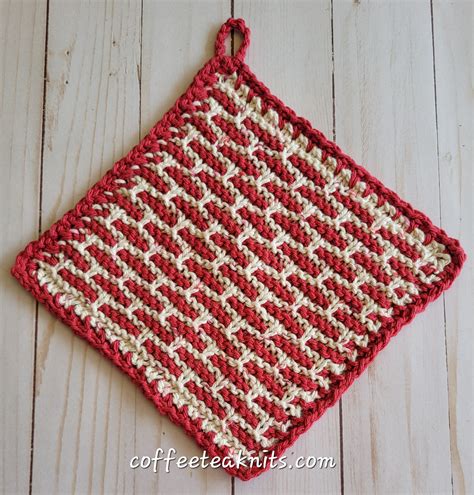 The Brick And Mortar Dishcloth Pattern Coffee Tea Knits