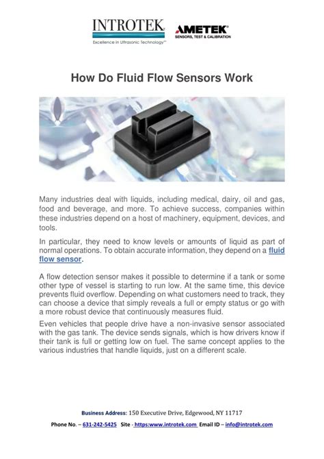 PPT How Do Fluid Flow Sensors Work PowerPoint Presentation Free Download ID