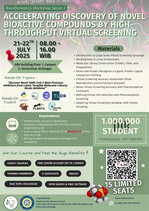 Bioinformatics Workshop Series 2 “accelerating Discovery Of Novel