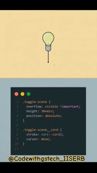 Light On Off Animation Using Html Css Shorts Ytshorts Viralshorts
