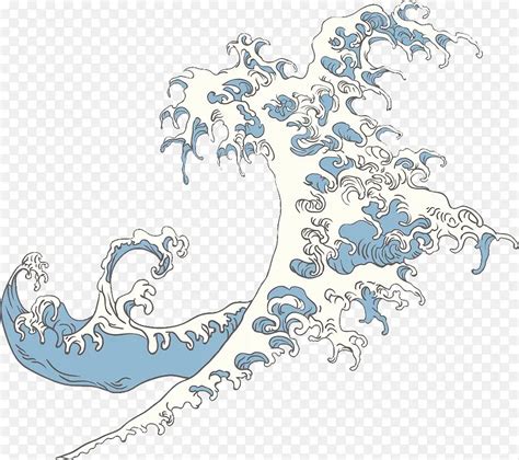 日本浮世绘风格的海浪艺术插画png图片素材下载 图片编号qarzdoer 免抠素材网