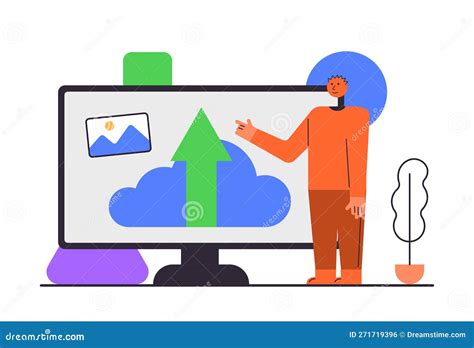 Cloud Computing Trendy Character Hosting Platform Service Data