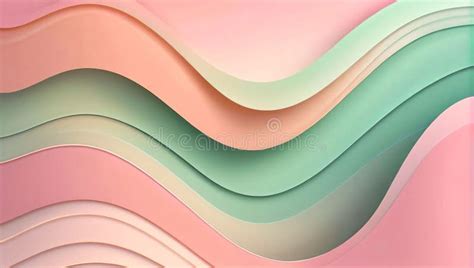 Abstract Background With Waves And Soft Gradients Ai Generated Stock Illustration Illustration