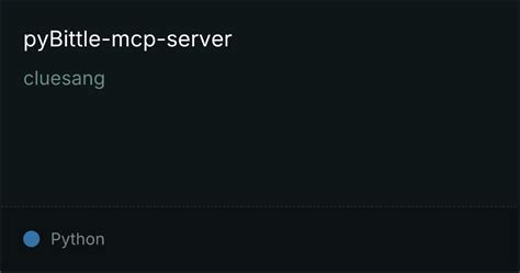 pybittle mcp server glama