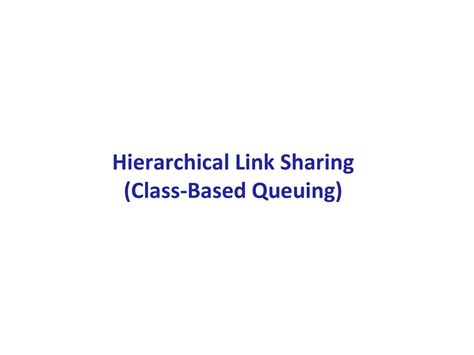 Hierarchical Scheduling Algorithms Ppt Download