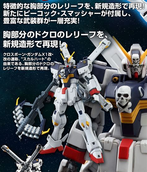 P Bandai Hguc 1144 Crossbone Gundam X 1 Kaikai Skull Heart
