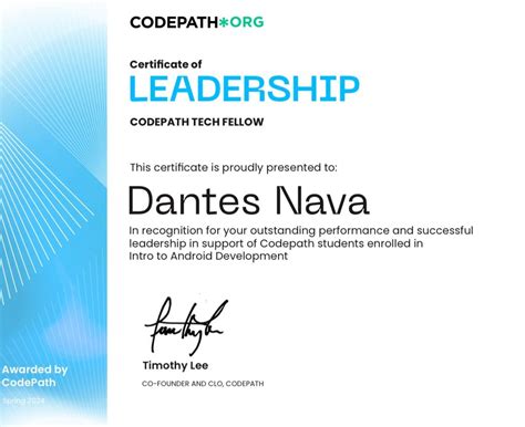 dantes nava on linkedin thank you for a great semester codepath 🎉🥳