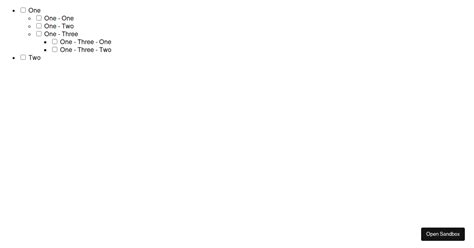 Nested Checkboxes Codesandbox