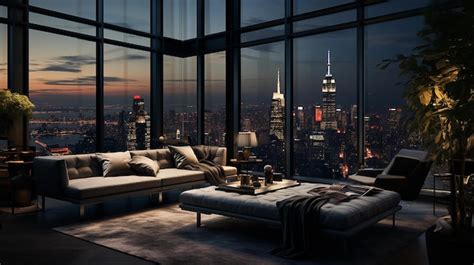 Premium Ai Image Sleek Chic Spaces Generative Ai