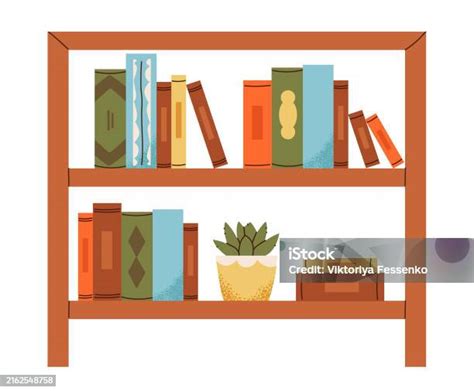 다양한 책이 있는 책장 흰색 배경에 고립 된 평면 벡터 그림 개발에 대한 스톡 벡터 아트 및 기타 이미지 개발 교습 교육 Istock