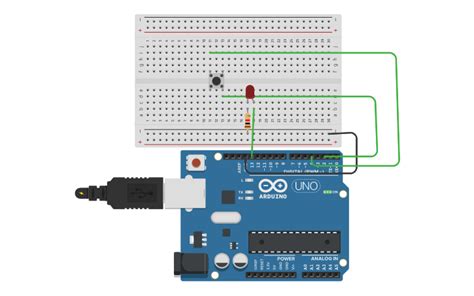 Circuit Design Encender Un Led Con Un Pulsador Arduino Tinkercad