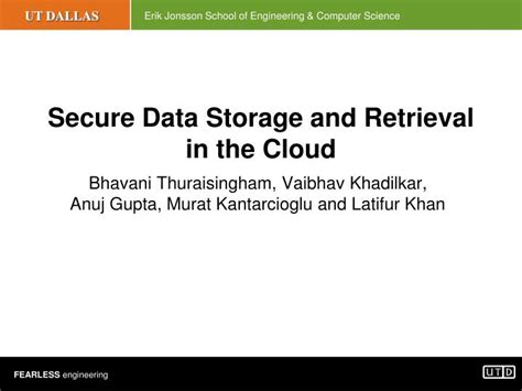 Ppt Secure Data Storage And Retrieval In The Cloud Powerpoint Presentation Id3348313