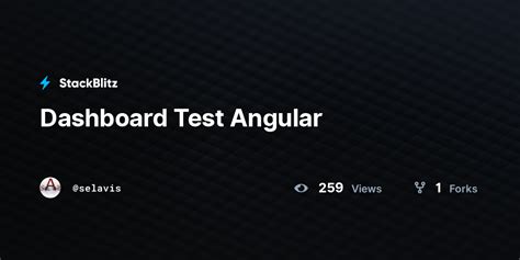 Dashboard Test Angular Stackblitz