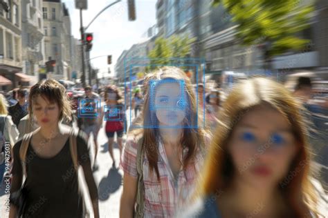 Face Detection And Recognition Of Citizens Ai Collects And Analyzes Human Data An Ai Concept