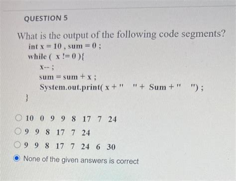 Solved Java What Is The Output Im Not Sure About This One Chegg Com