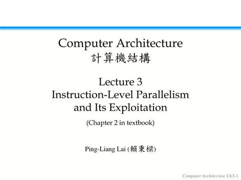 Ppt Lecture 3 Instruction Level Parallelism And Its Exploitation