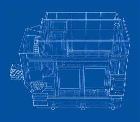 Automatic Cnc Milling Machine Royalty Free Vector Image