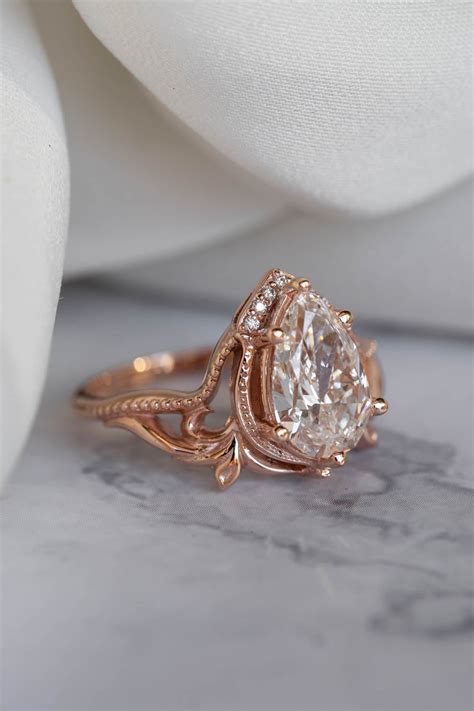 Vintage Rose Gold Engagement Ring
