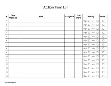 Free Checklist Template Word
