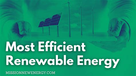 Most Efficient Renewable Energy Sources 2026 Full Guide