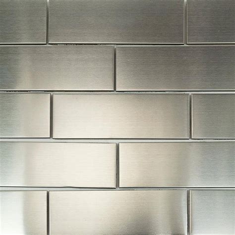 Ivy Hill Tile Stainless Steel 2 In X 6 In Stainless Steel Subway Wall