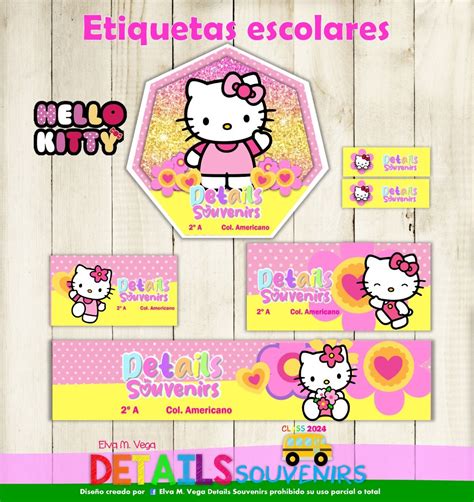 Etiquetas Escolares Hello Kitty Etiquetas Escolares Para Niño