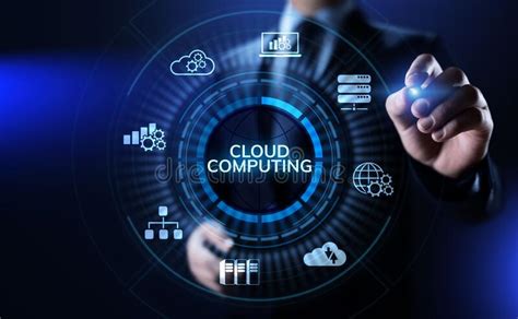 Cloud Computing Networking And Internet Concept On Screen Stock