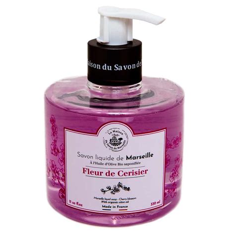 French Liquid Soap Olive Oil Cherry Blossom Fragrance 330ml