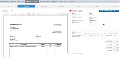 Processing An Invoice Into A Voucher