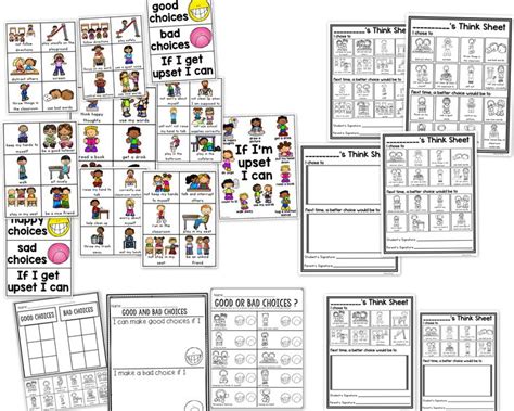 Visual Think Sheet And Behavior Management