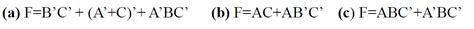solved simplify the following boolean equations using