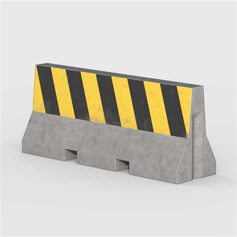 Concrete Traffic Barrier 3d Model By Cactus3d