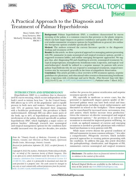 Practical Approach Download Free Pdf Perspiration Botulinum Toxin