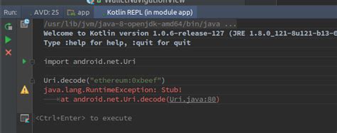 Kotlin Repl With Android Classes Unstubed Stack Overflow