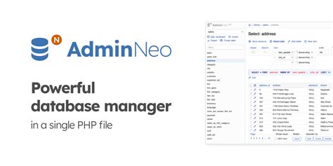 Github Adminneo Orgadminneo 🛠️ Powerful Database Manager In A