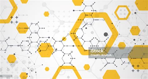 육각형 모양을 사용하여 현대 과학 또는 기술 추상적 배경 벡터 Dna에 대한 스톡 벡터 아트 및 기타 이미지 Dna Dna 테스트 Dna바이러스 Istock