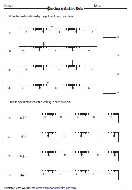 Measuring Length Worksheets