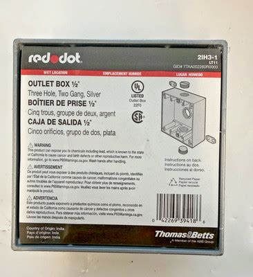Red Dot 2ih3 1 Two Gang Weatherproof Electrical Box Aluminum Ebay