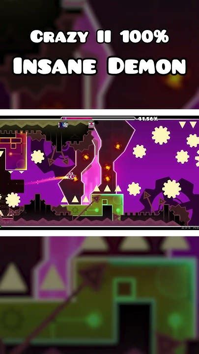 Geometry Dash Insane Demon Crazy Ii 100 Gd Gd Geometrydash