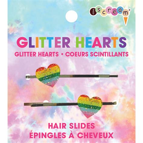 Ganchitos Glitter Hearts Miniatura