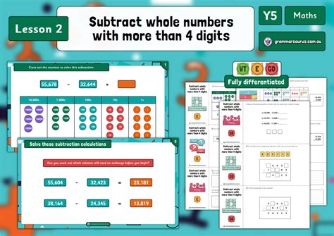 Year 5 Maths Addition And Subtraction Subtract Whole Numbers With