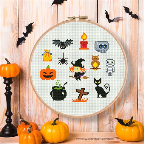 Mini Halloween Collection Cross Stitch Pattern Lab Pattern